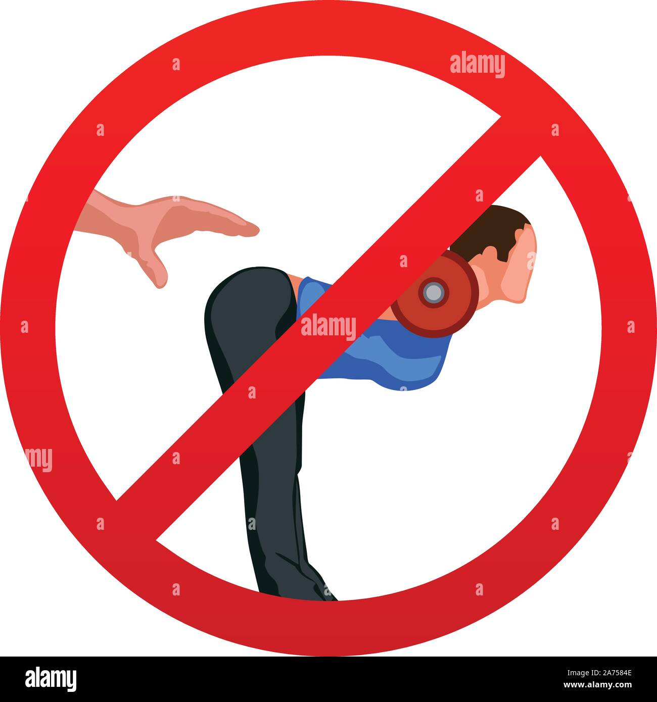 Girl stop hand gesture Stock Vector Images - Alamy