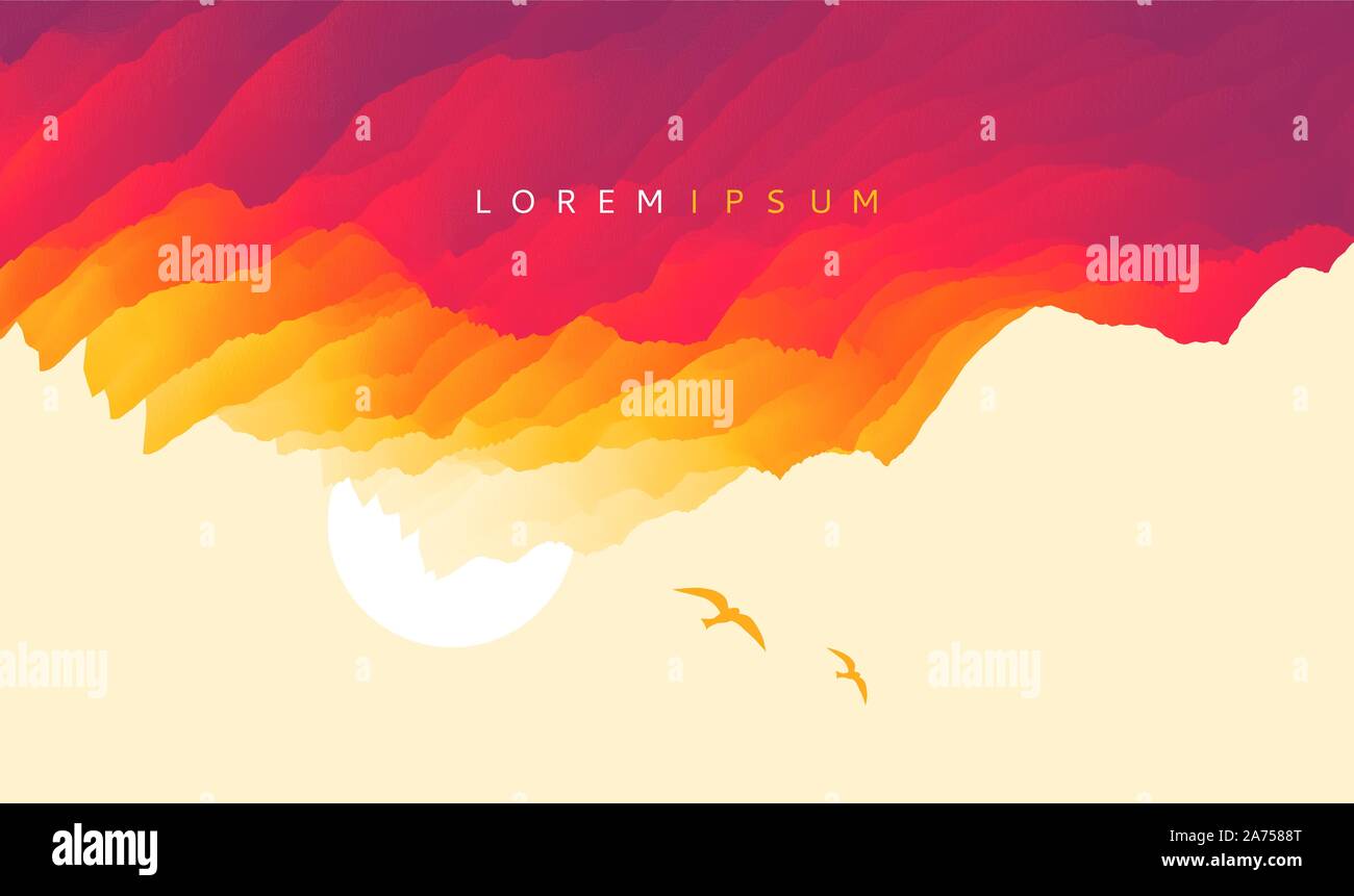 Sunset and sunrise Stock Vector Images - Alamy