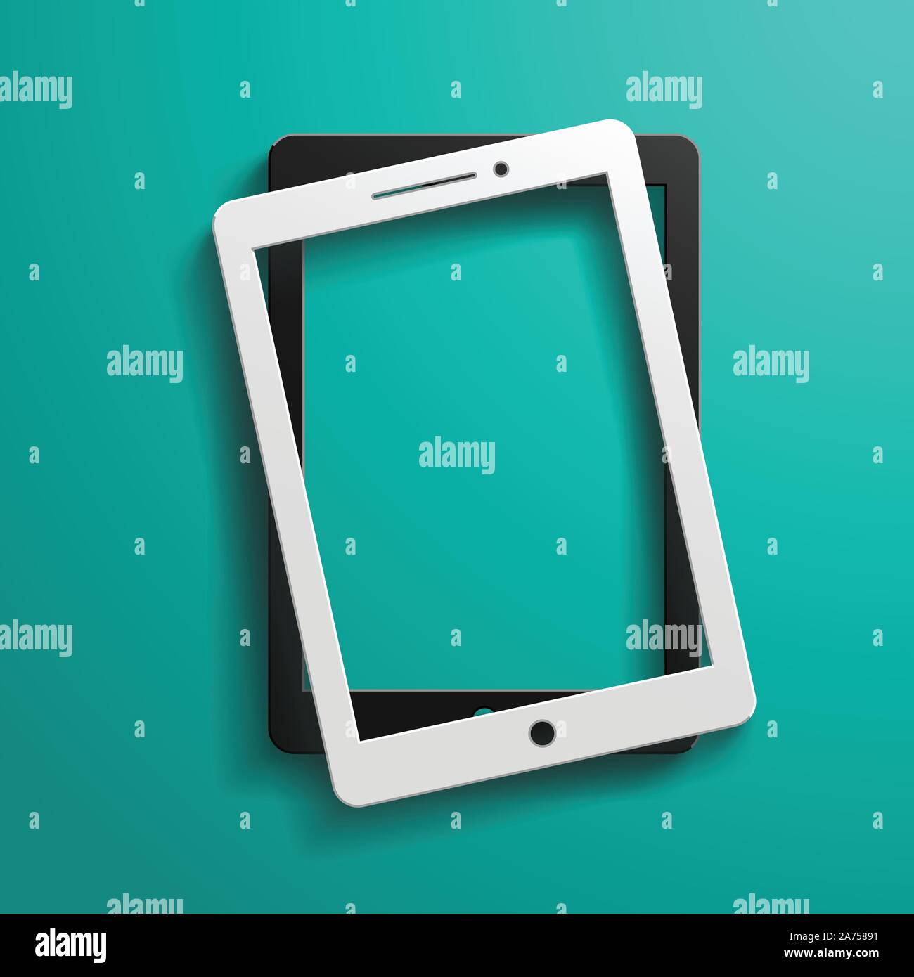 pair tablets on blue Stock Vector Image & Art - Alamy