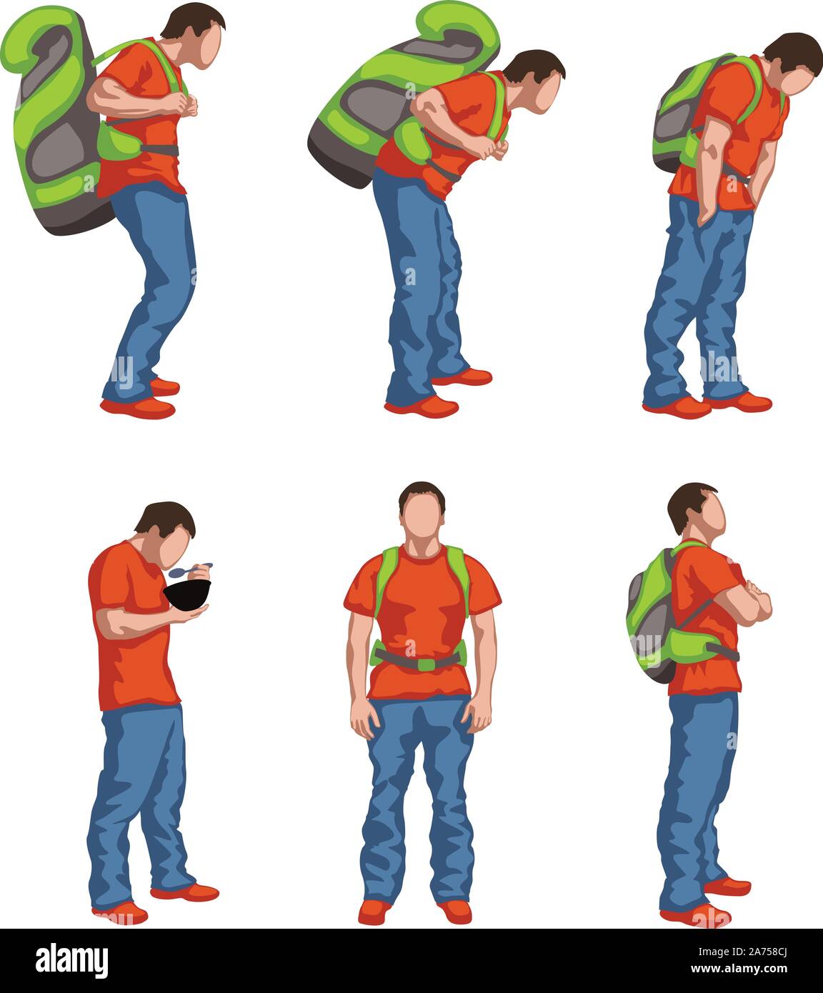 Tourist man looking view Cut Out Stock Images & Pictures - Alamy