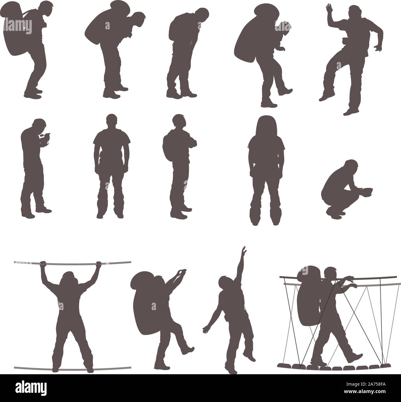 Tourist man travel bag Stock Vector Images - Alamy