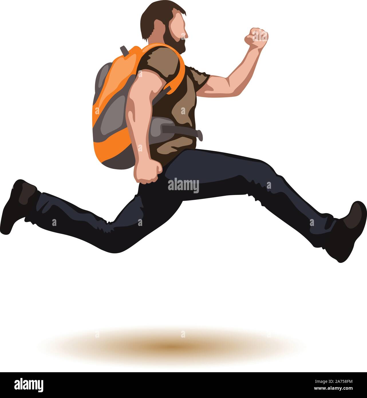 Running tourist Stock Vector Images - Alamy