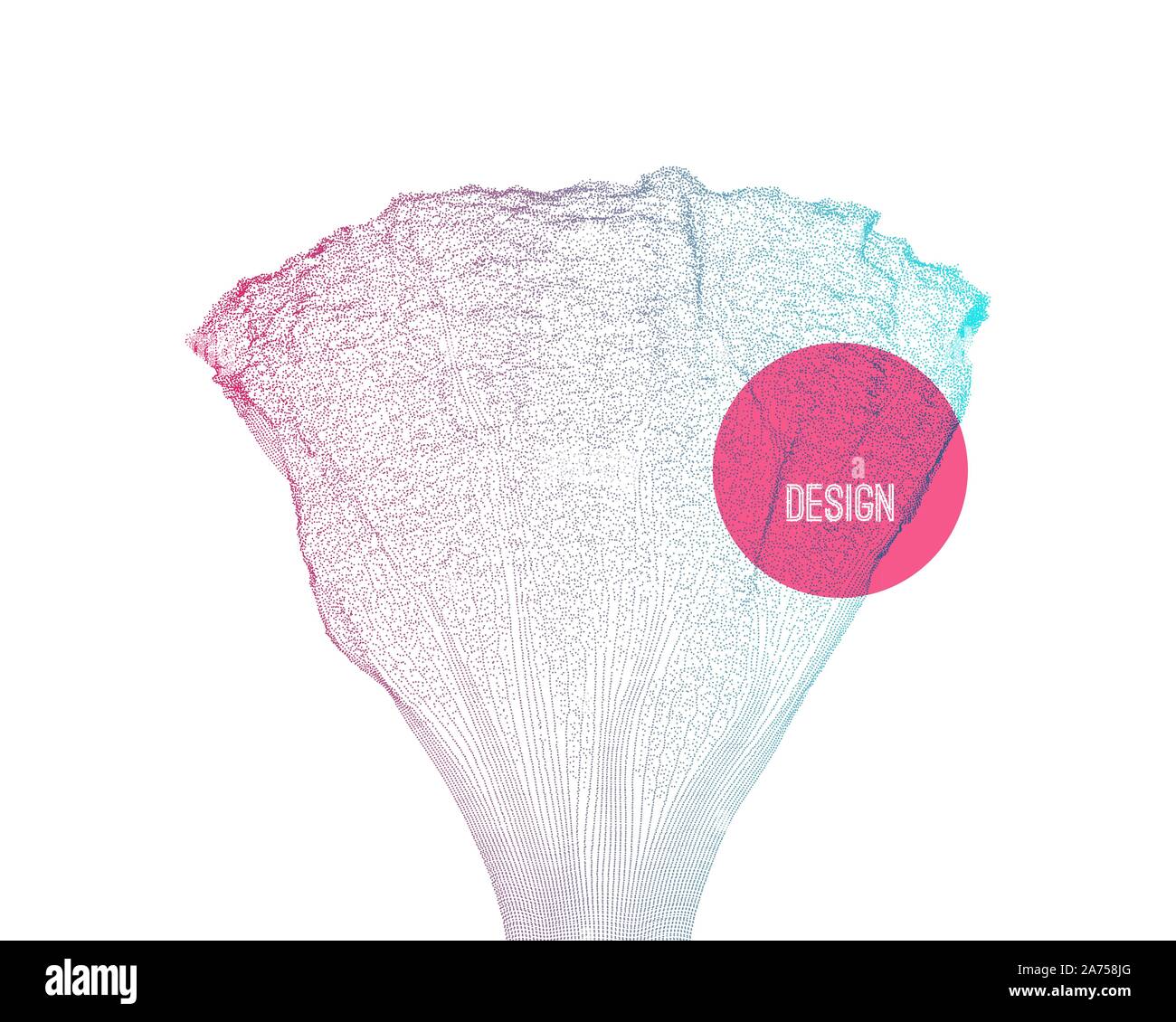 Abstract Art Array With Dynamic Particles Modern Science And Technology Element Vector