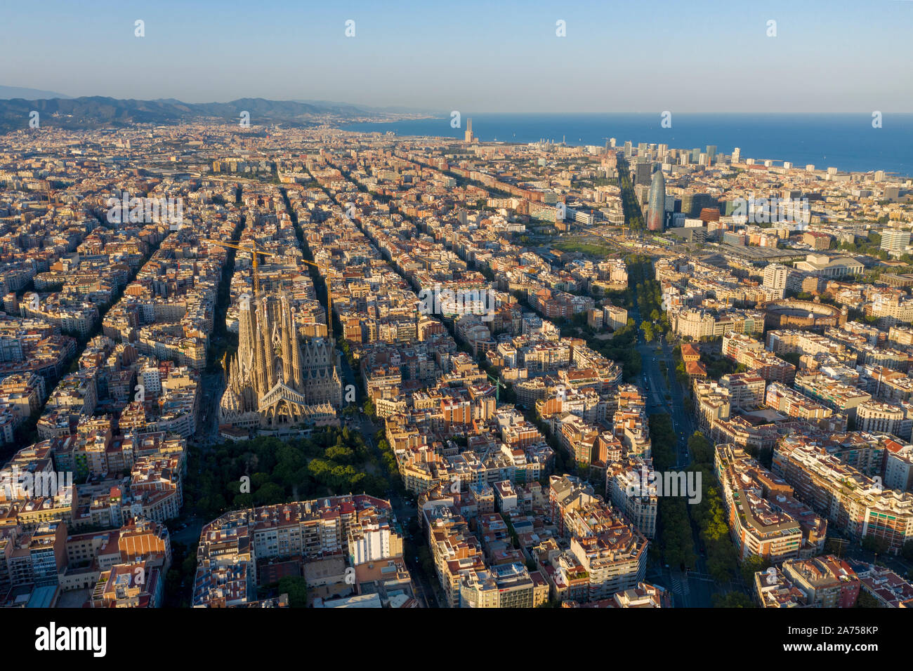 Eixample barcelona aerial view hi-res stock photography and images - Alamy