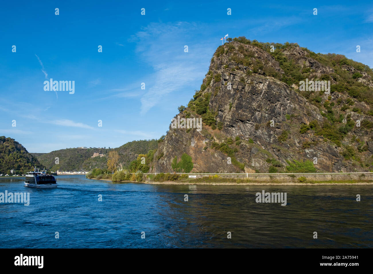 Rock of the Loreley, Rhine river, Germany Stock Photo - Alamy