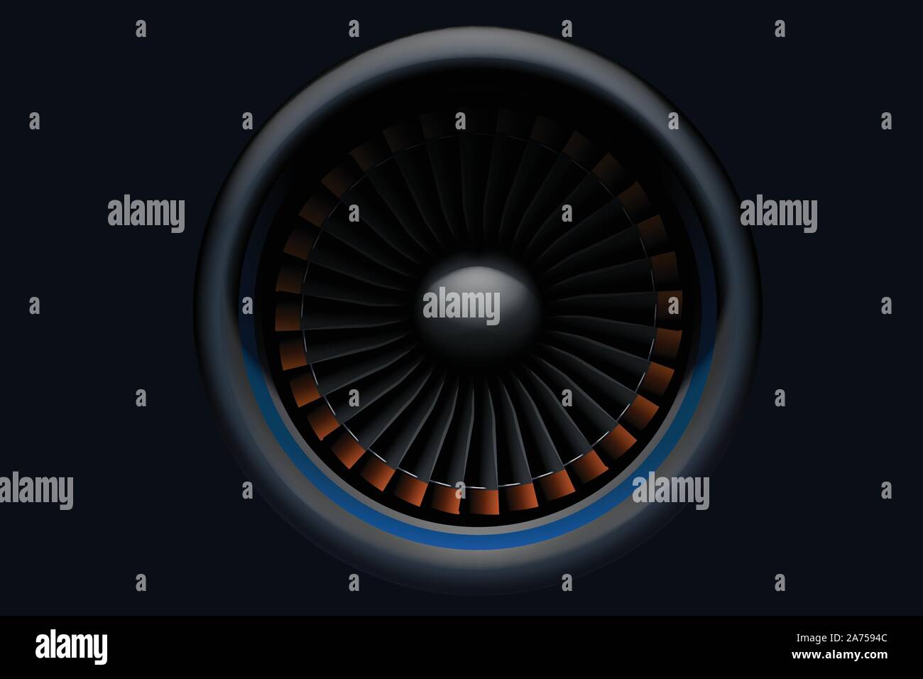 Airplane engine detail Stock Vector Images - Alamy