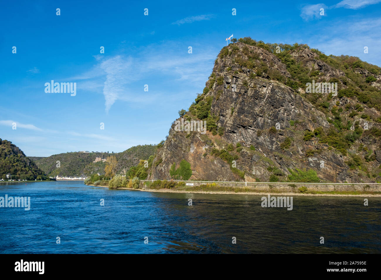 Rock of the Loreley, Rhine river, Germany Stock Photo - Alamy