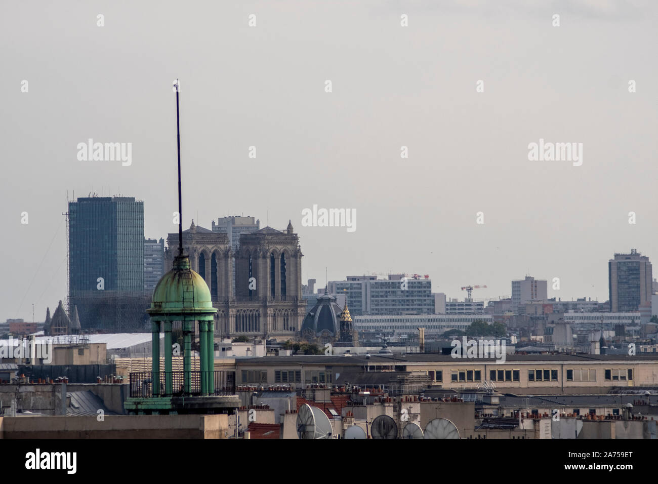 Rooftop View from the Galeries Lafayette, Paris. The oldest department ...