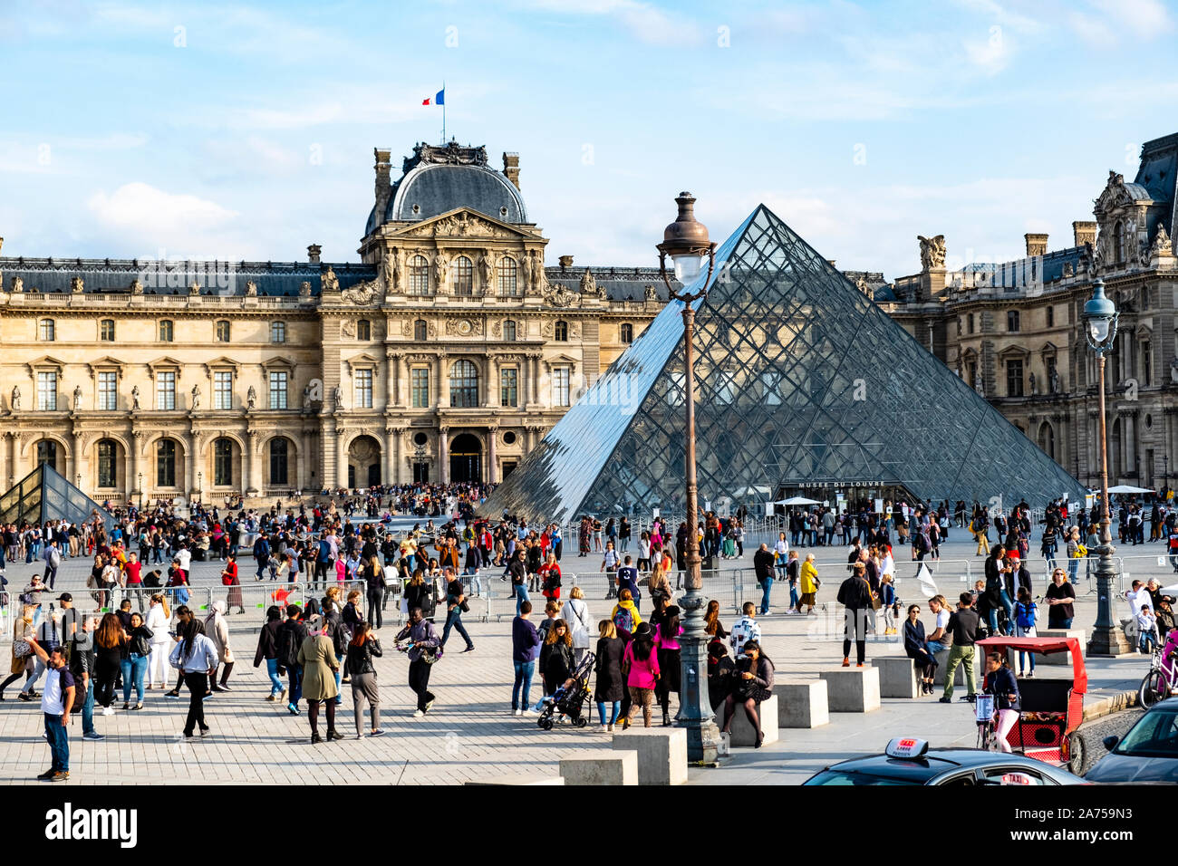 The Louvre entrance in Paris, France before the Covid-19 pandemic ...