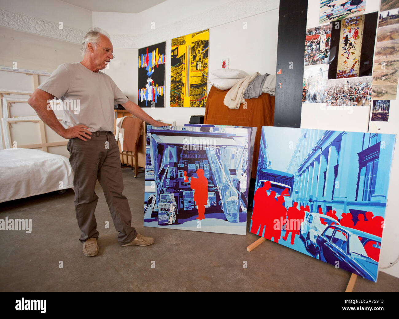 GERARD FROMANGER, FRENCH PAINTER Stock Photo - Alamy