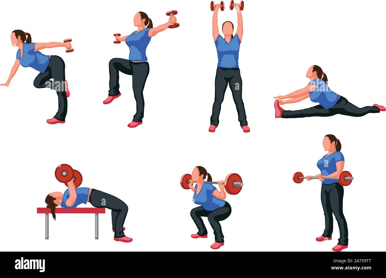 Gym work out isolated Stock Vector Images - Alamy