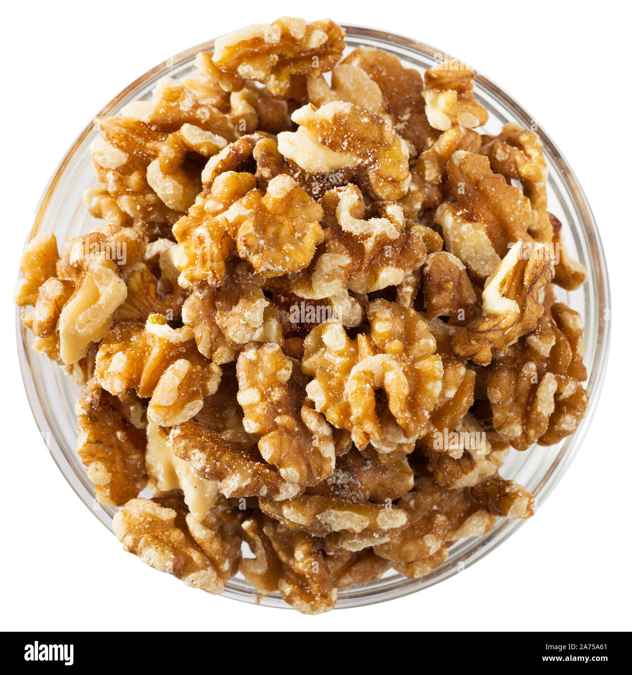 Close up of raw peeled walnut. Isolated over white background Stock ...
