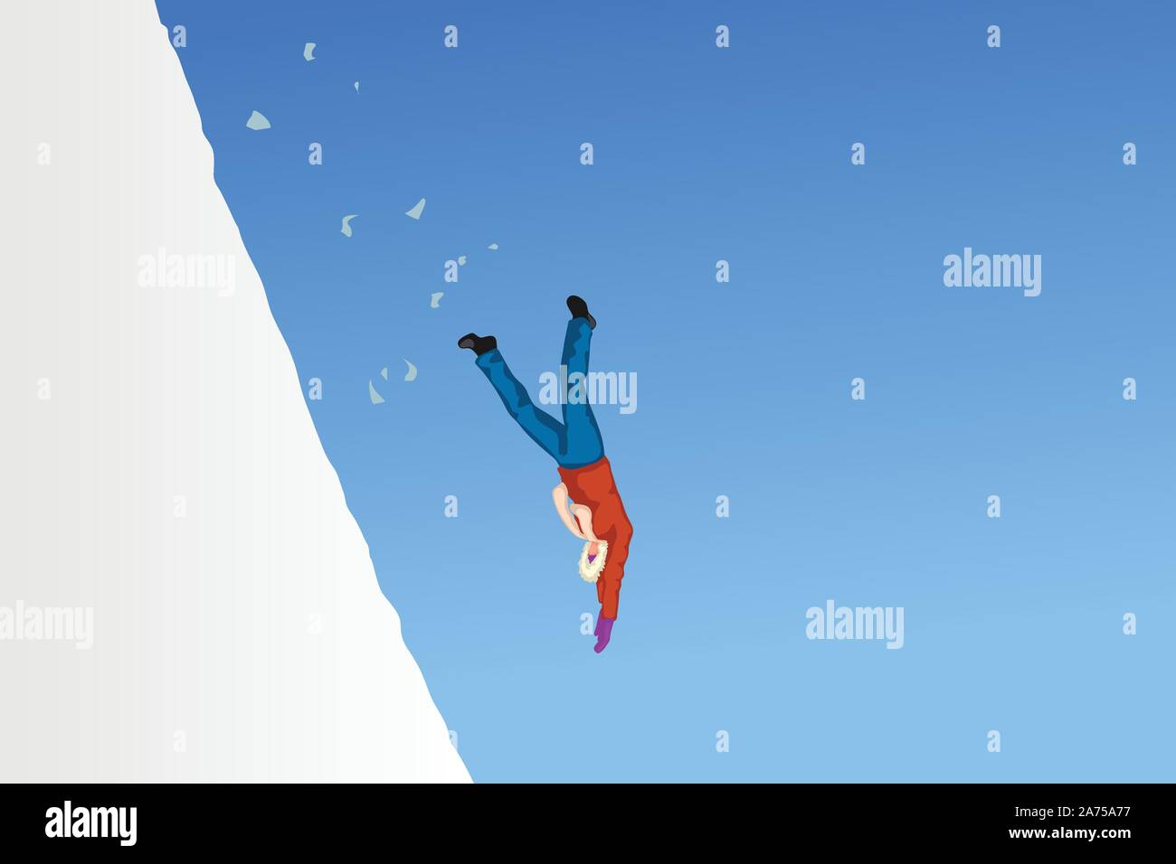 Falling woman silhouette Stock Vector Images - Alamy