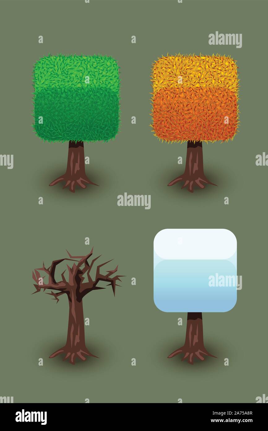 tree seasons 01 Stock Vector Image & Art - Alamy
