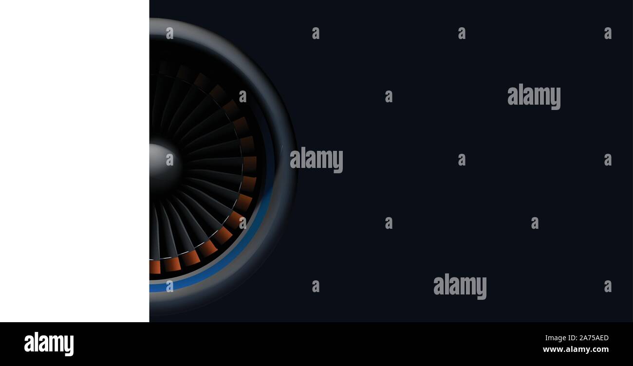Airplane engine detail Stock Vector Images - Alamy