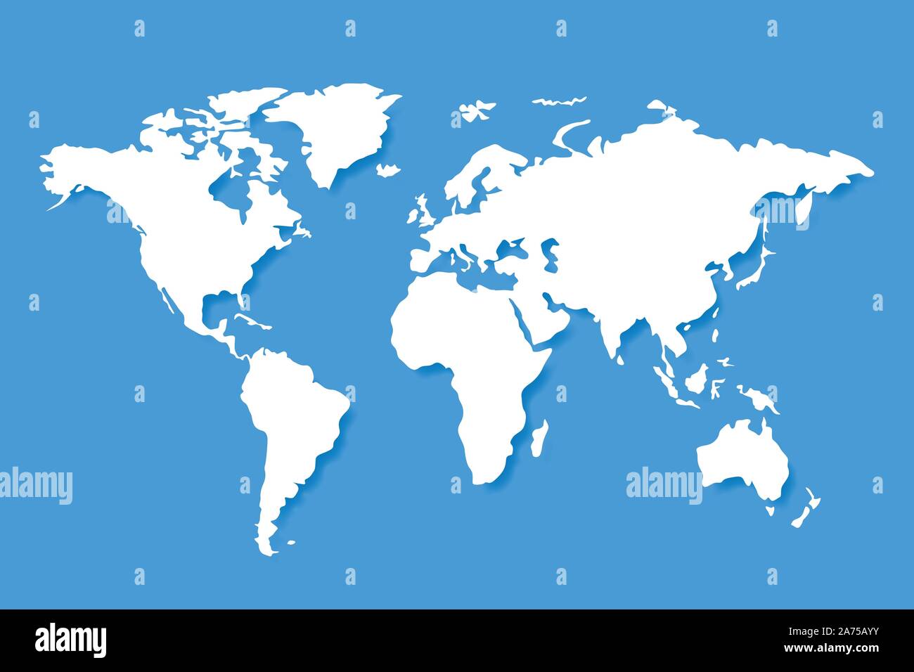 world map with shadow Stock Vector Image & Art - Alamy