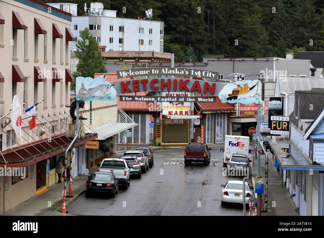 Ketchikan town, Ketchikan, Alaska, USA Stock Photo - Alamy