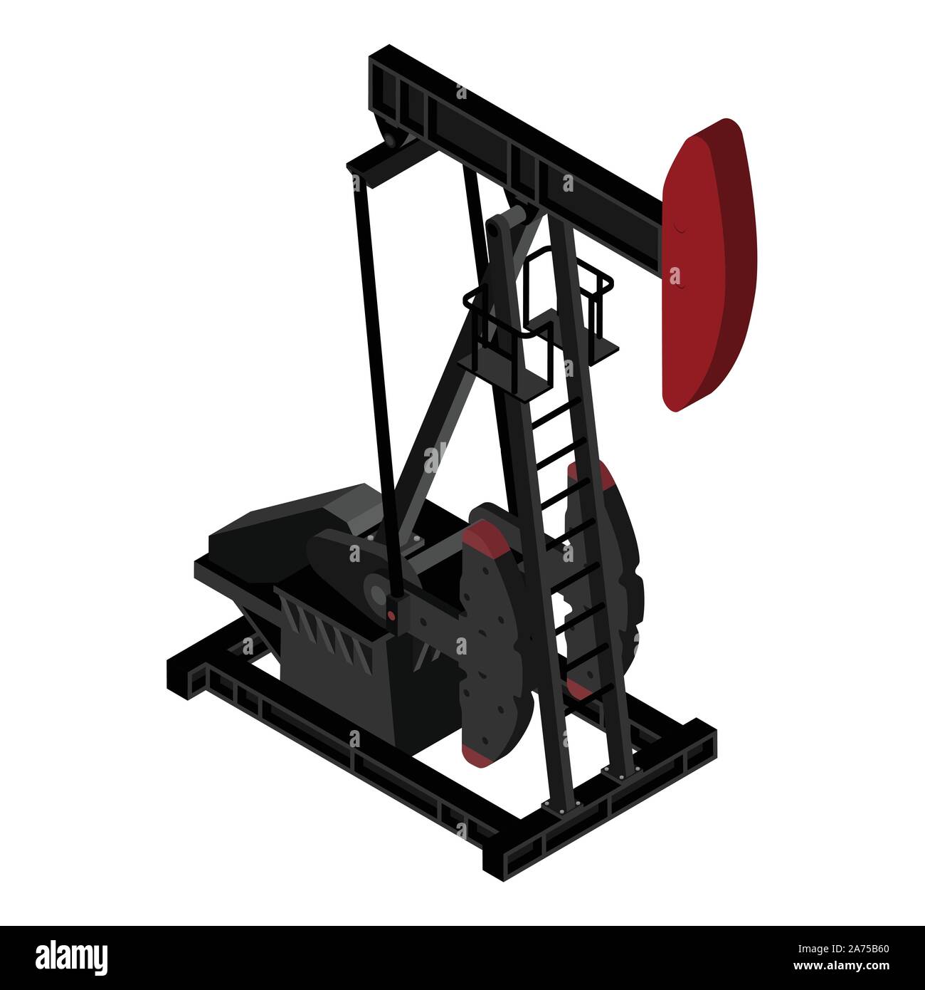 Oil pump oil rig energy industrial machine for petroleum isometric view ...
