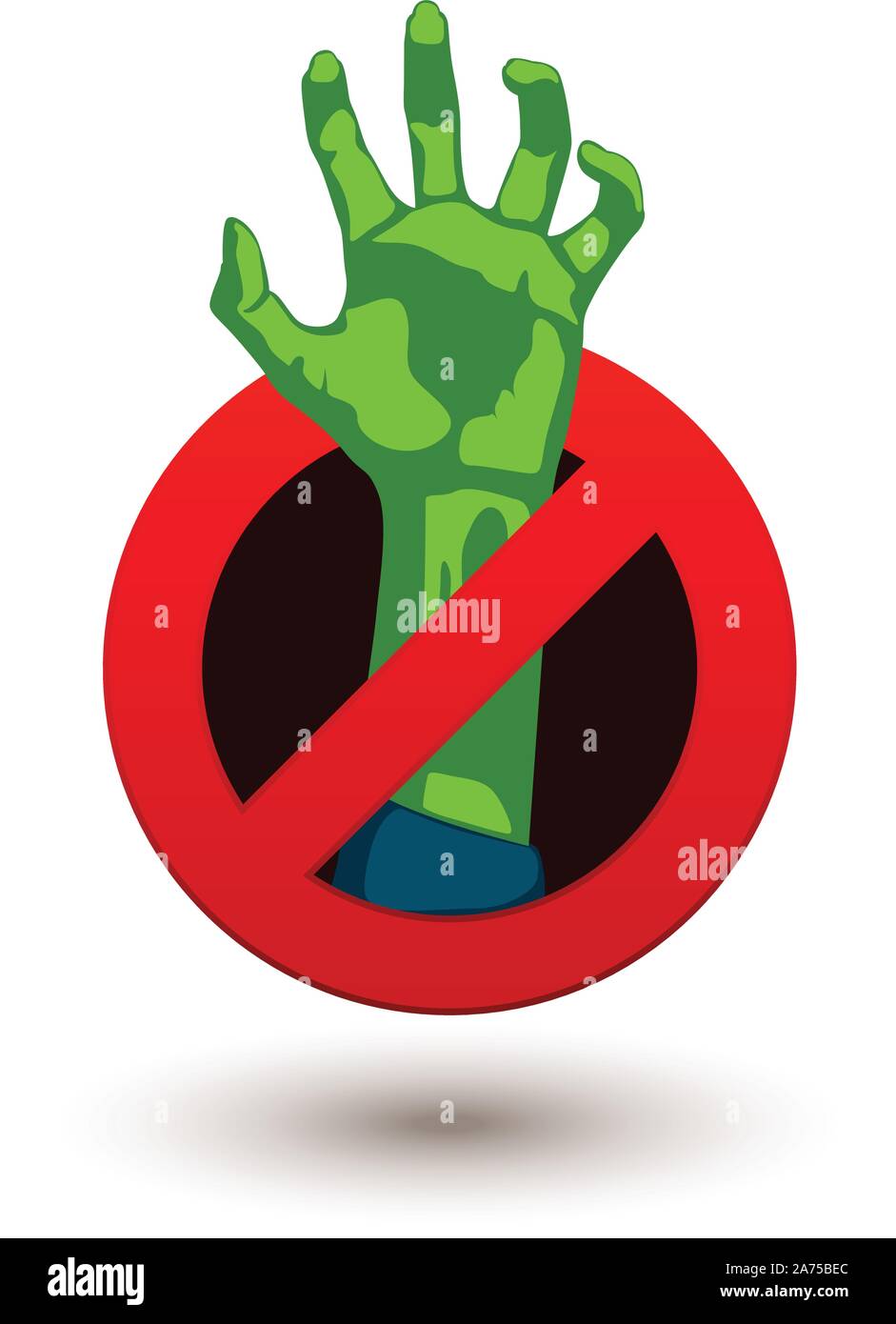Zombie hands silhouette Stock Vector Images - Alamy