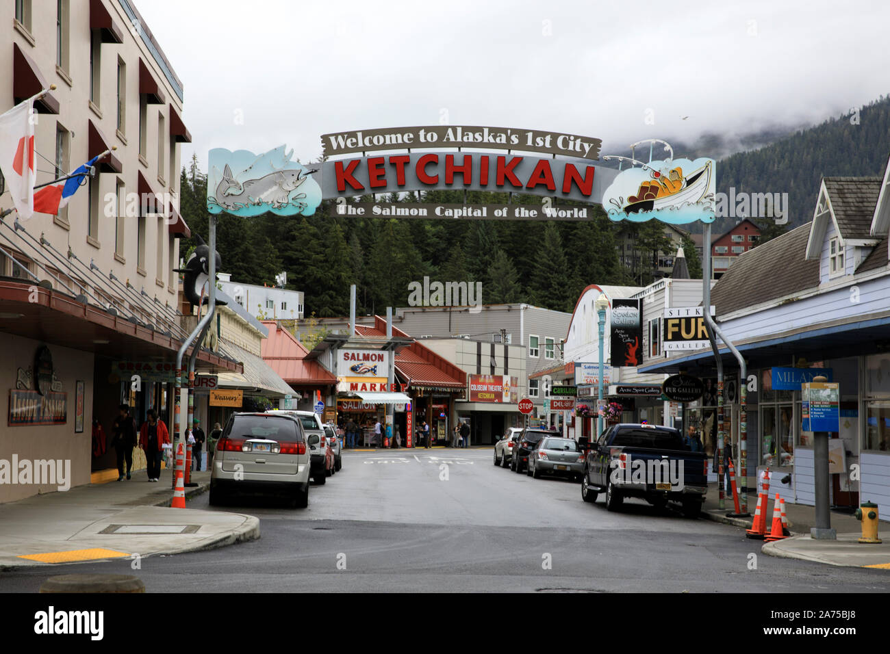 Ketchikan town, Ketchikan, Alaska, USA Stock Photo - Alamy