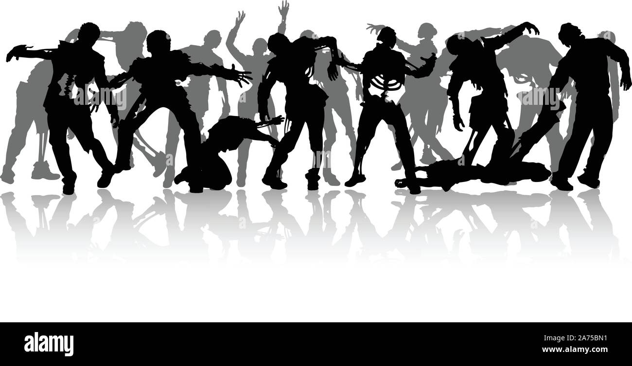 Street crowd black Stock Vector Images - Alamy