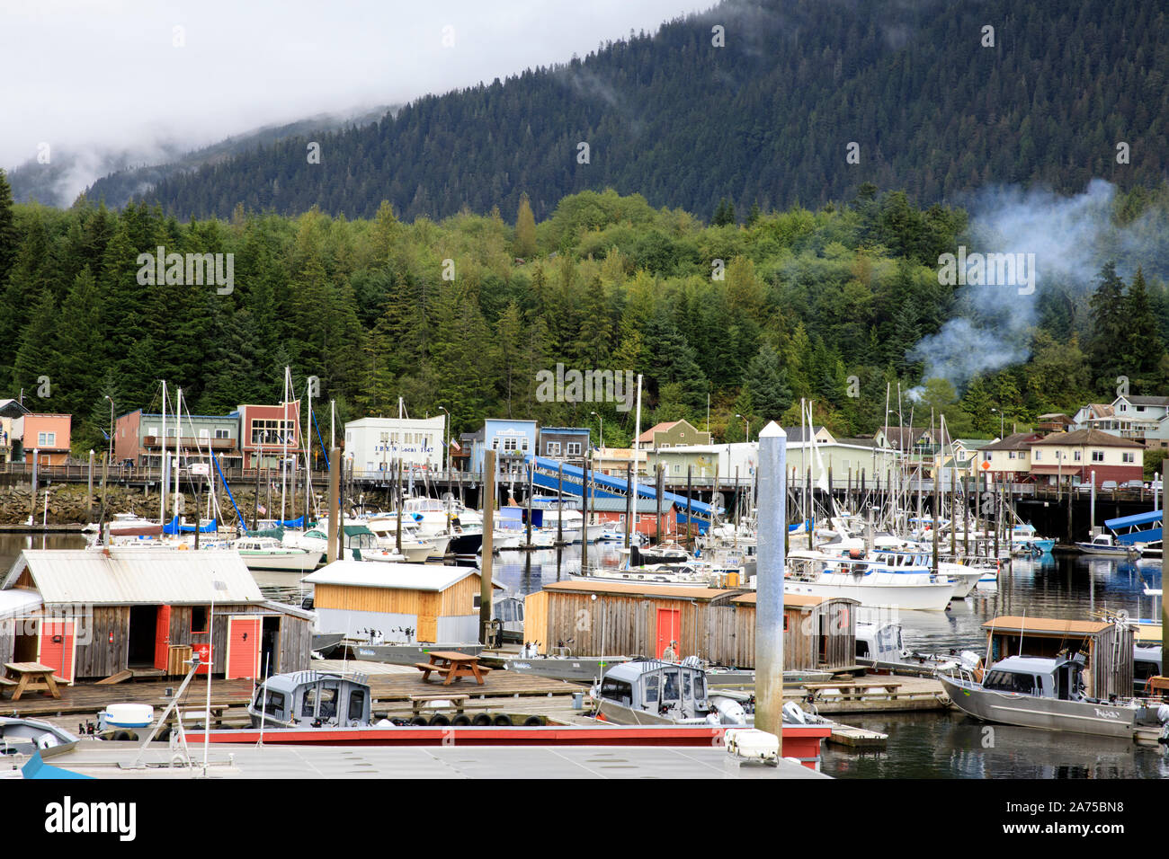 Ketchikan town port, Ketchikan, Alaska, USA Stock Photo - Alamy