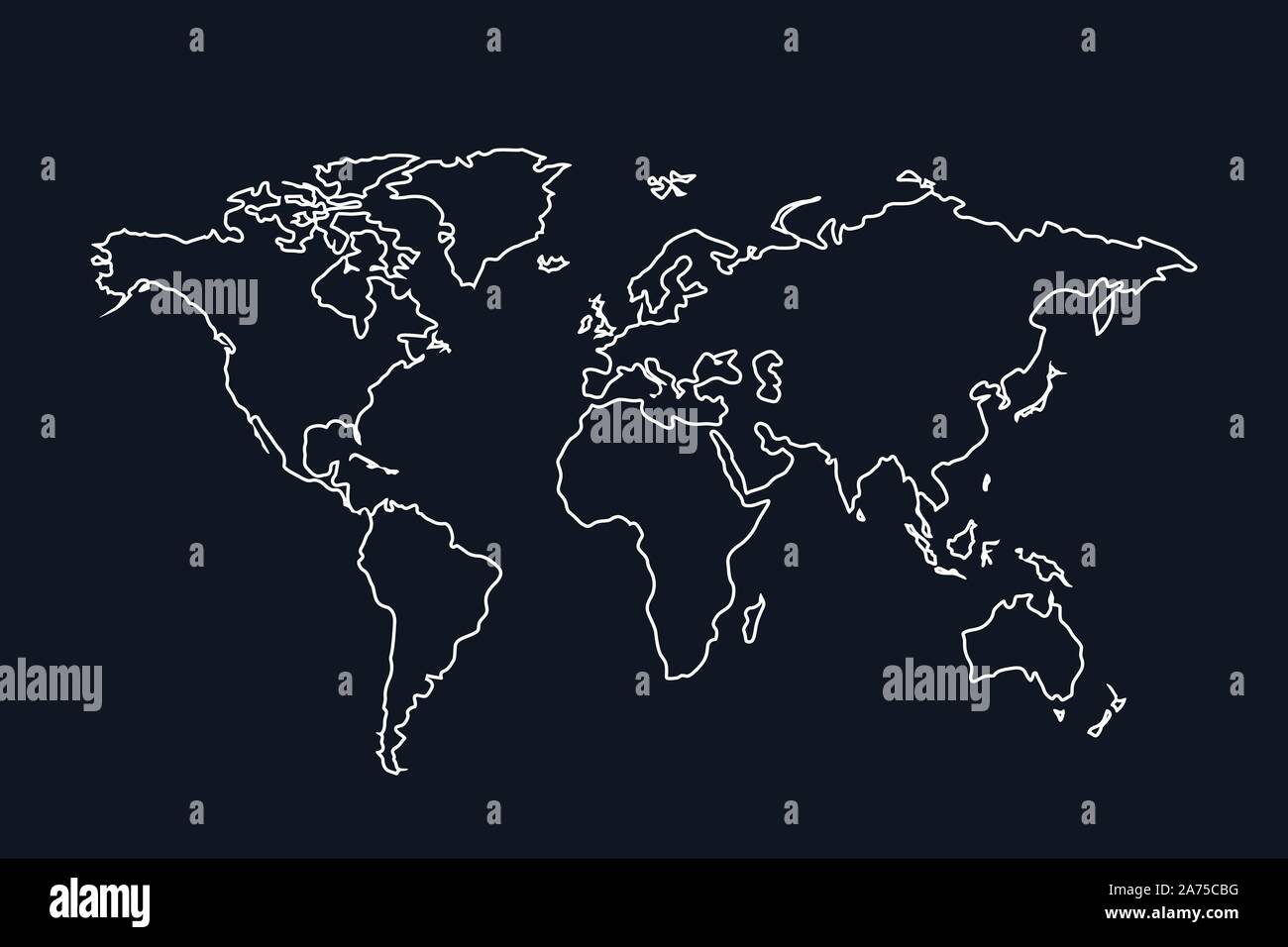 world map stroke Stock Vector Image & Art - Alamy