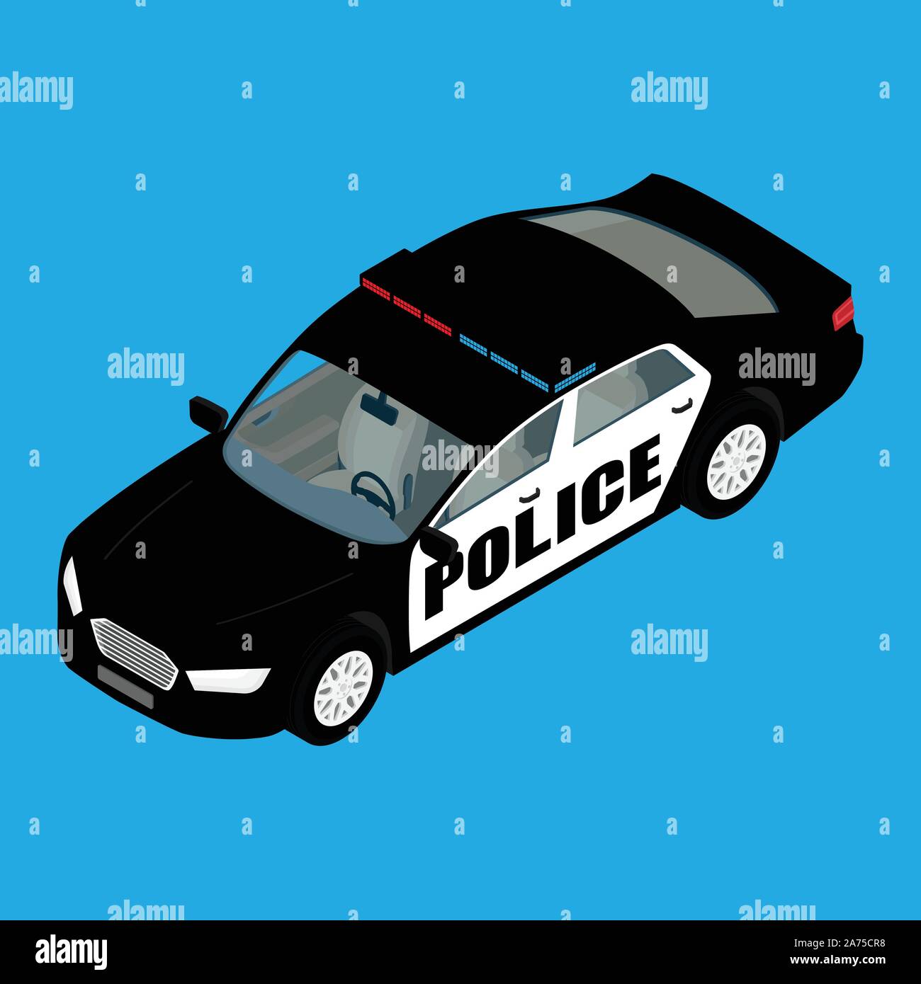 Police lights blue british Stock Vector Images - Alamy