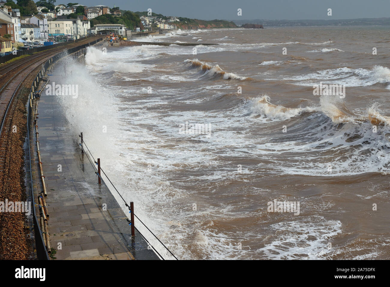 Rough sea at Dawlish Stock Photo - Alamy