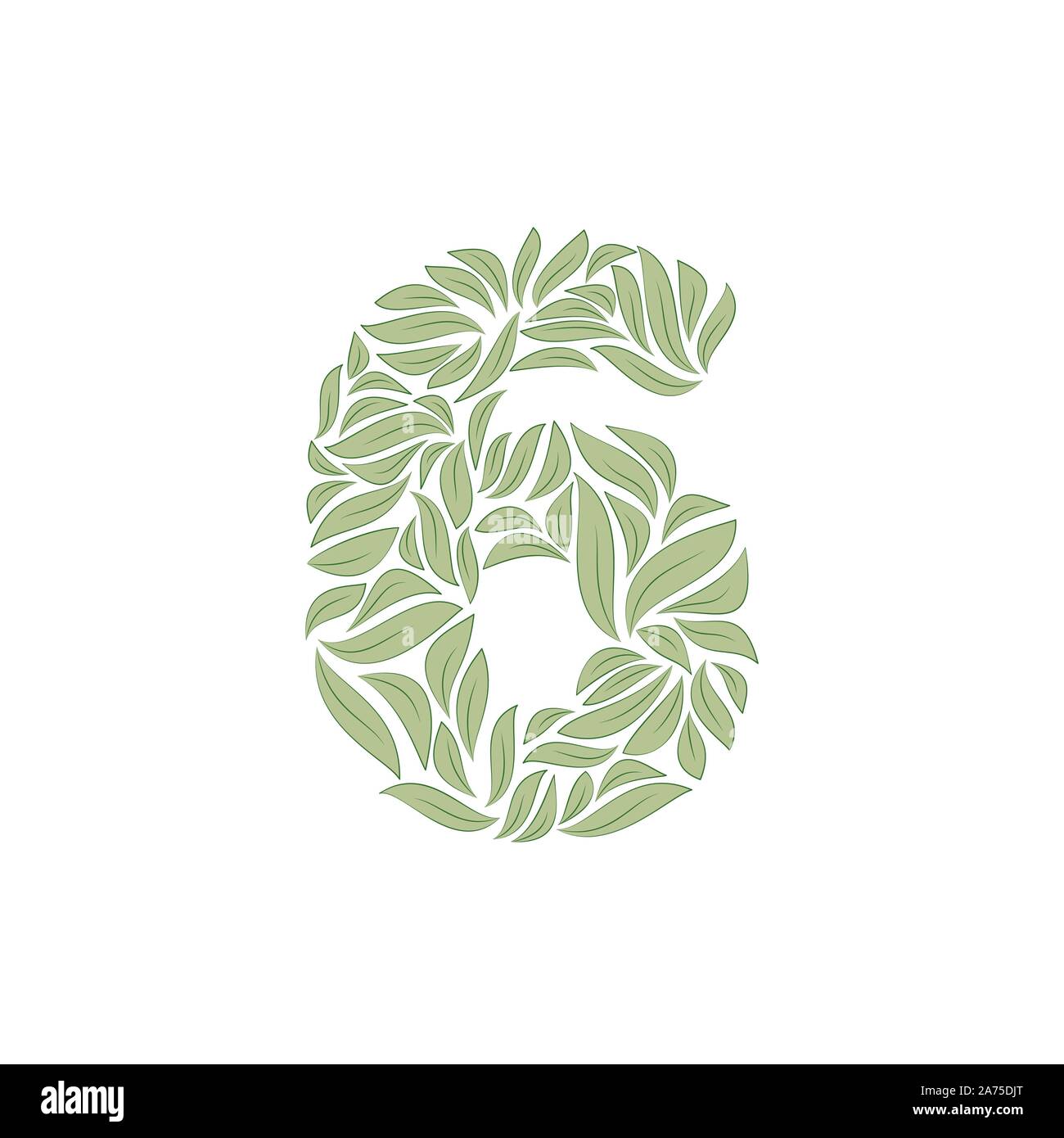 Ornamental number 6 on white Stock Vector Image & Art - Alamy