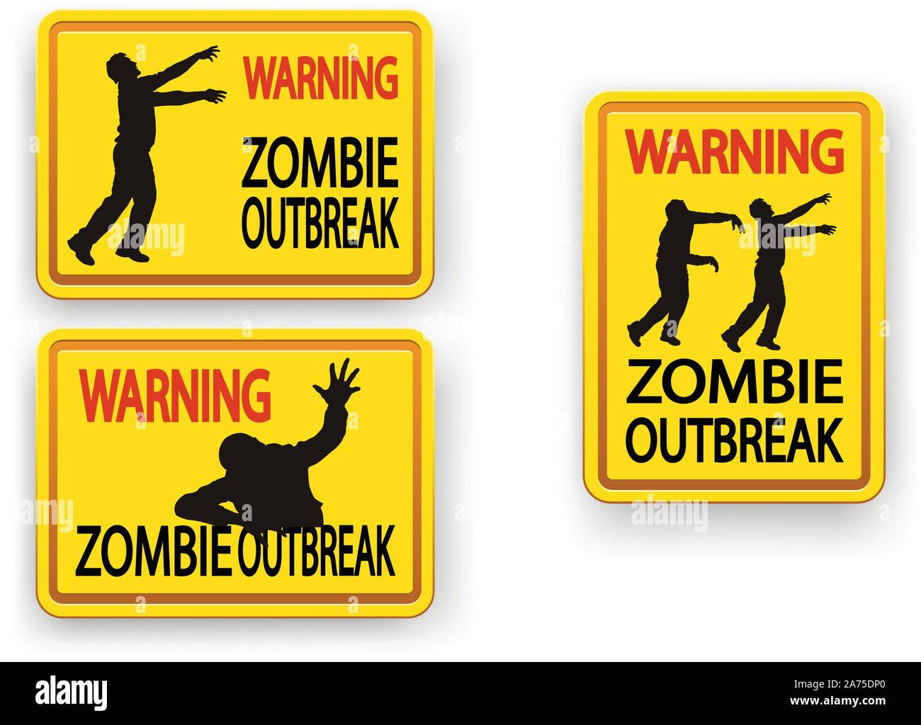 Warning Zombie Signs