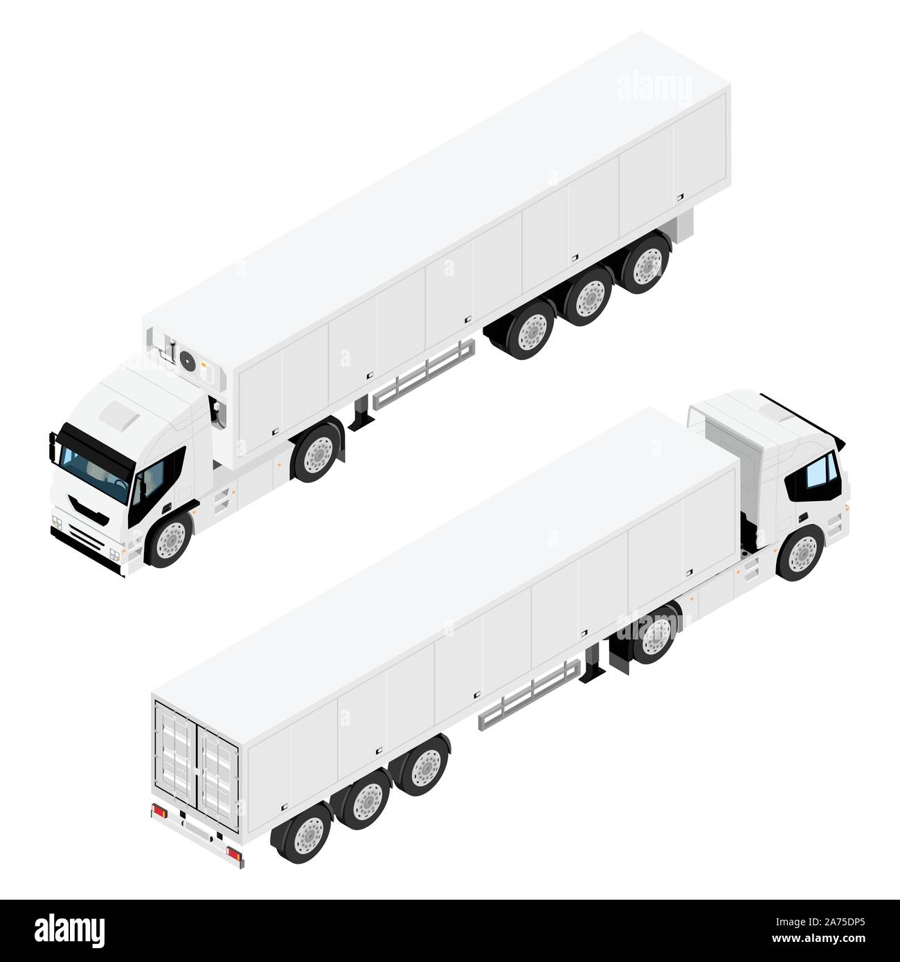Refrigerated truck not semi Stock Vector Images - Alamy
