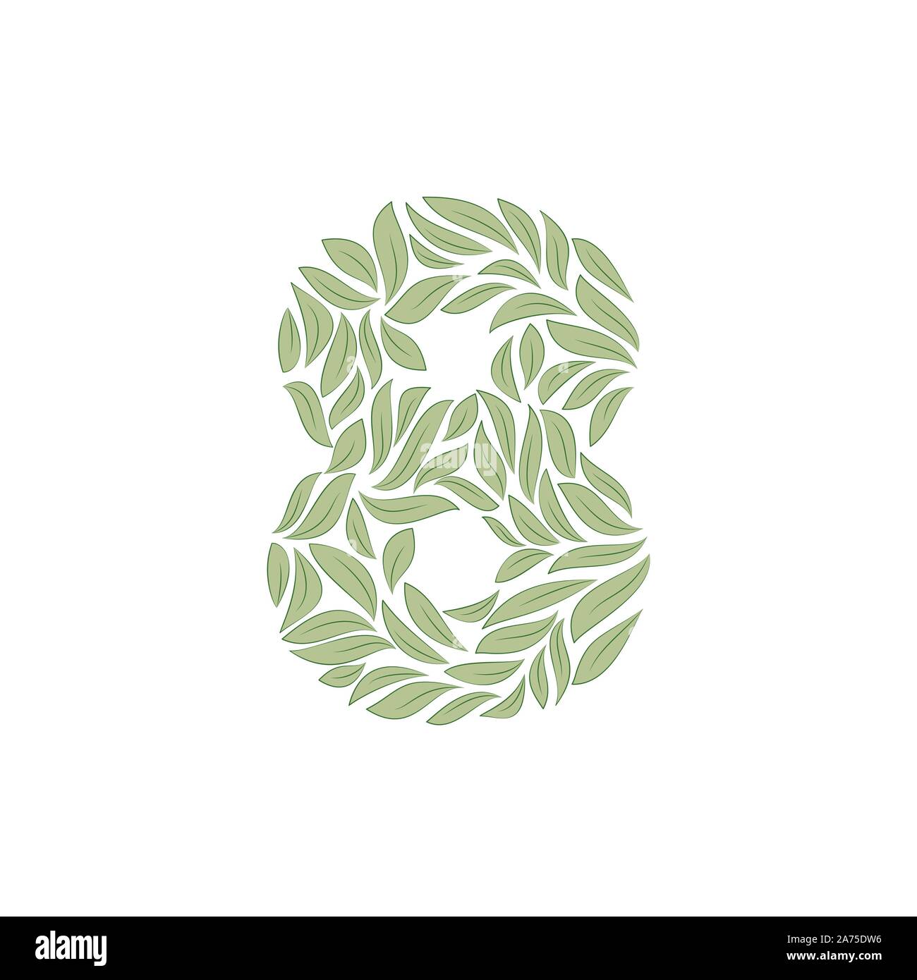 Ornamental number 8 on white Stock Vector Image & Art - Alamy