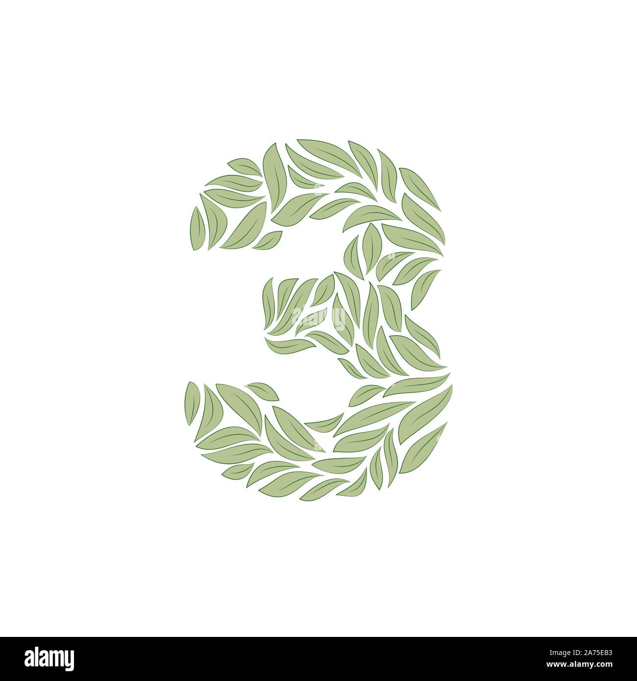 Ornamental number 3 on white Stock Vector Image & Art - Alamy