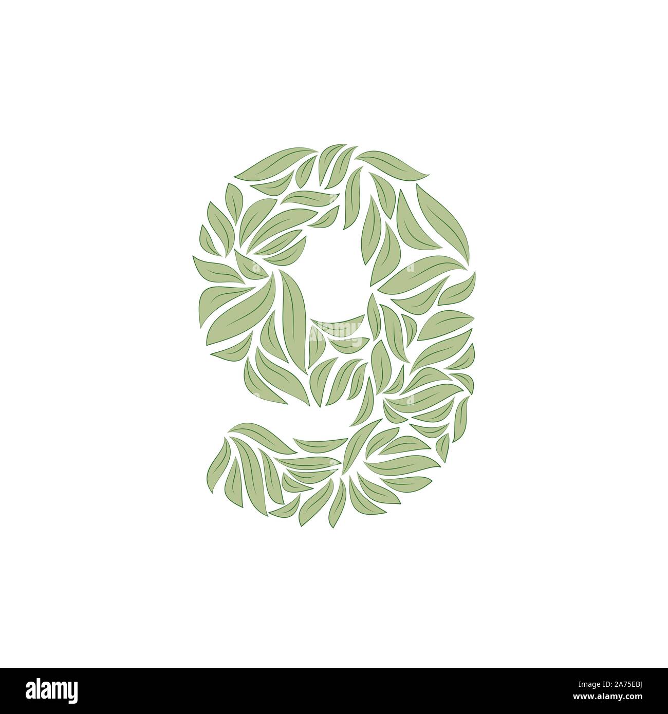 Number 9 type typeface Stock Vector Images - Alamy