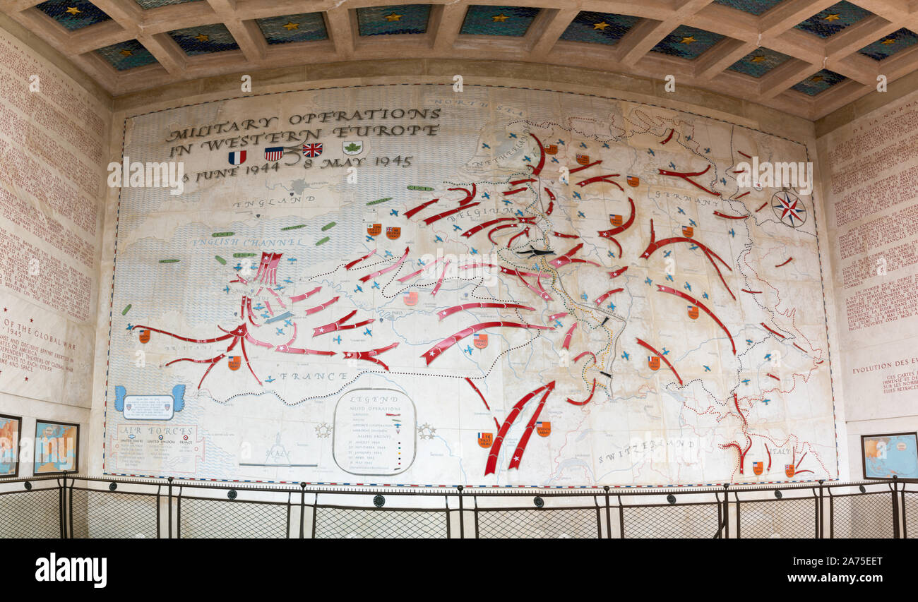 Colleville-sur-Mer, Calvados, Normandy / France - 16 August 2019: view ...