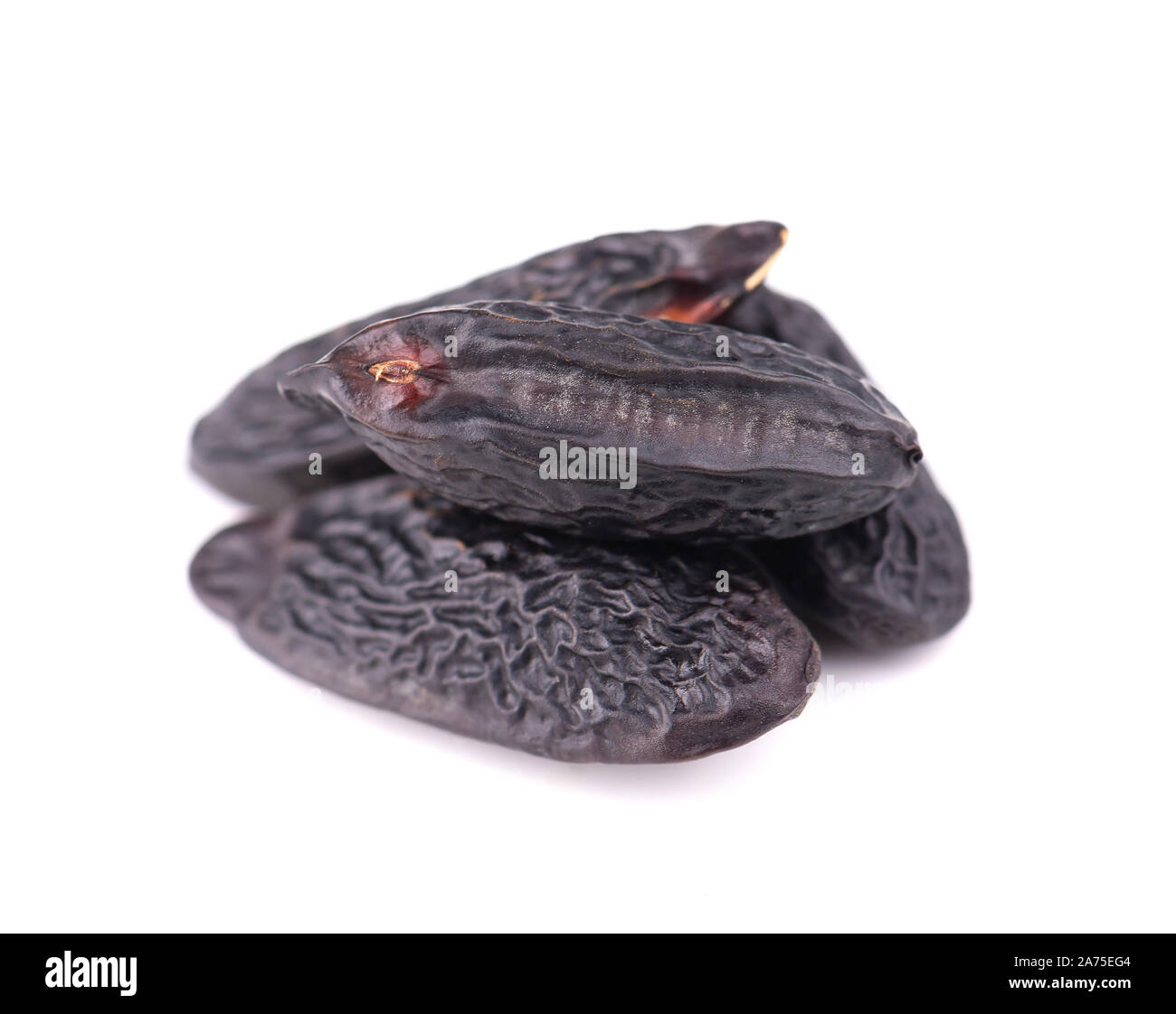 Tonka beans isolated on white background. Bean of Dipteryx odorata ...