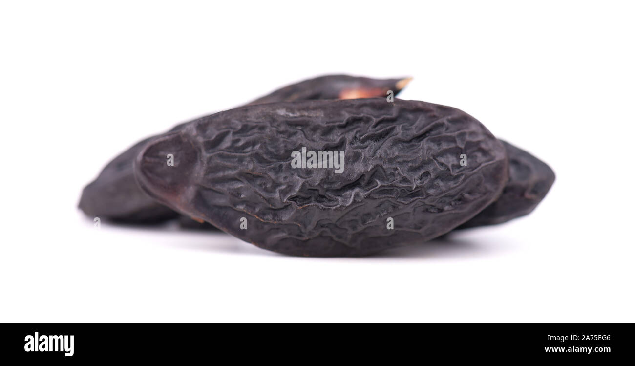 Tonka beans isolated on white background. Bean of Dipteryx odorata ...