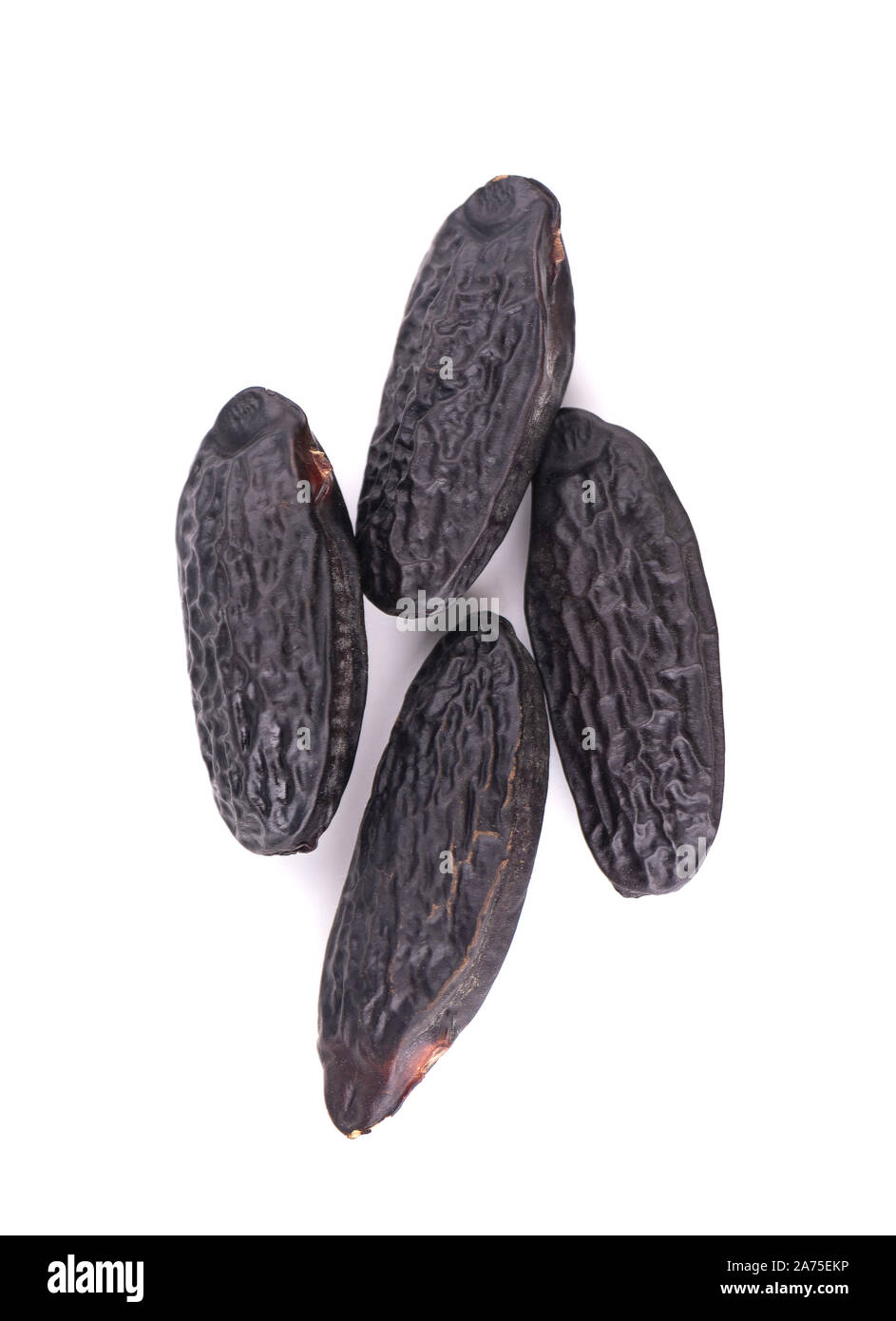Tonka beans isolated on white background. Bean of Dipteryx odorata ...