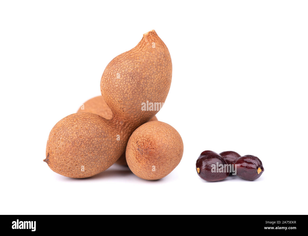 Sweet tamarind isolated on white background. Fresh tamarind fruit and ...