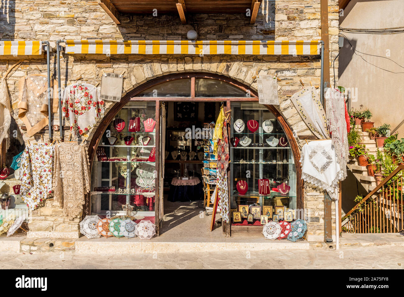 A typical view in Lefkara Village cyprus Stock Photo - Alamy