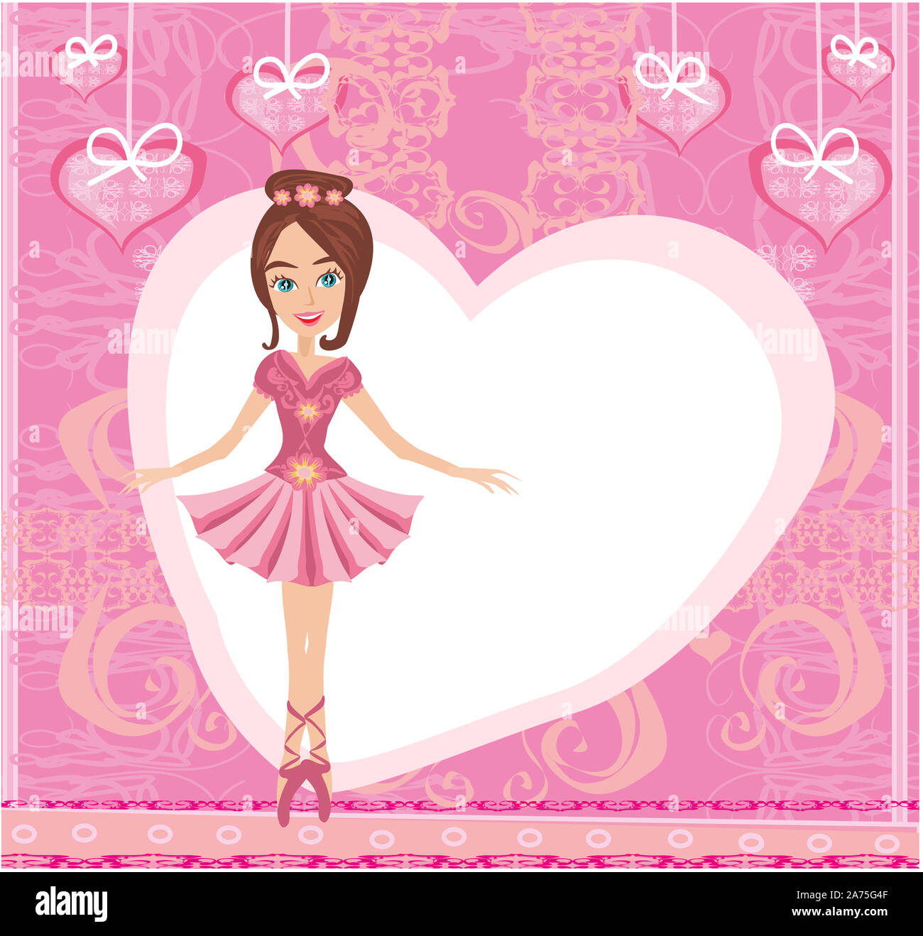 Little ballerina card Stock Photo - Alamy