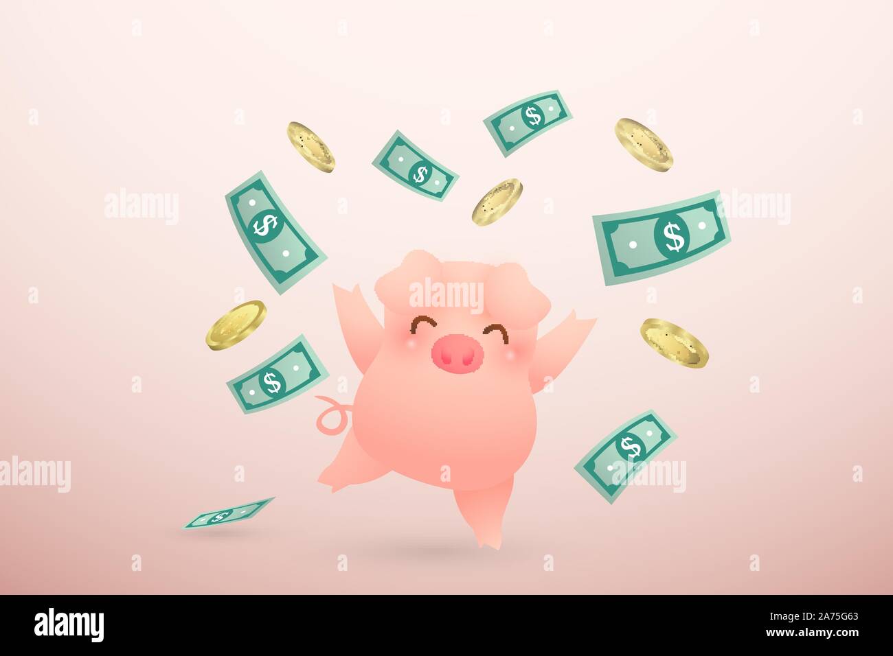 Money pigs Stock Vector Images - Alamy