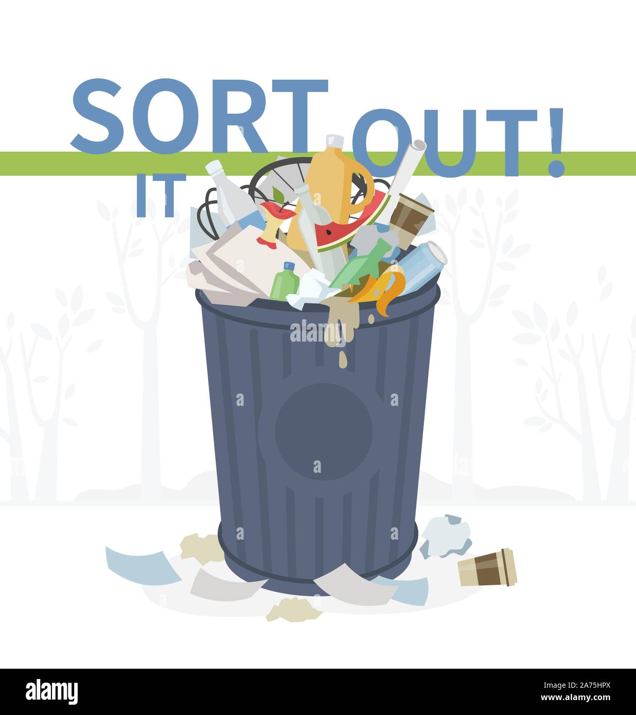 Sort it out - flat design style illustration Stock Vector Image & Art ...
