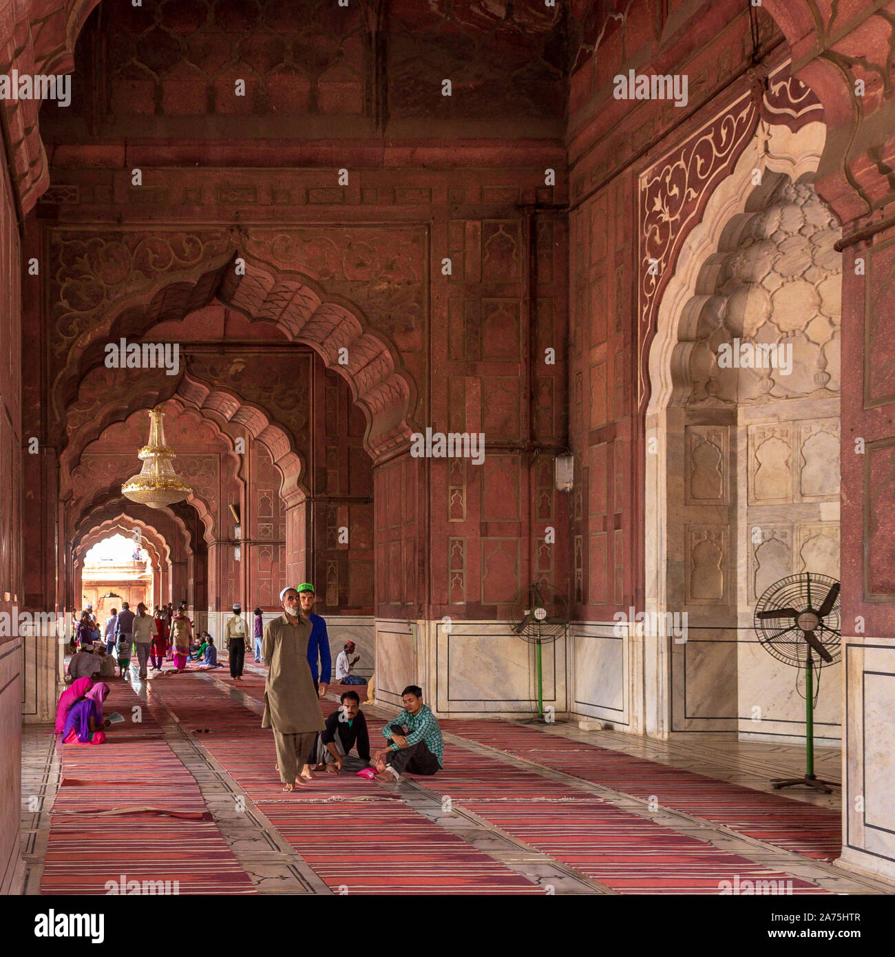 Inside view of Masjid e Jahan Numa, commonly known as Jama Masjid ...