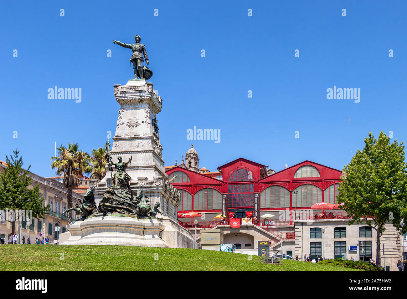 Oporto, Portugal - July 20, 2019: View of Statue of Infante Dom ...