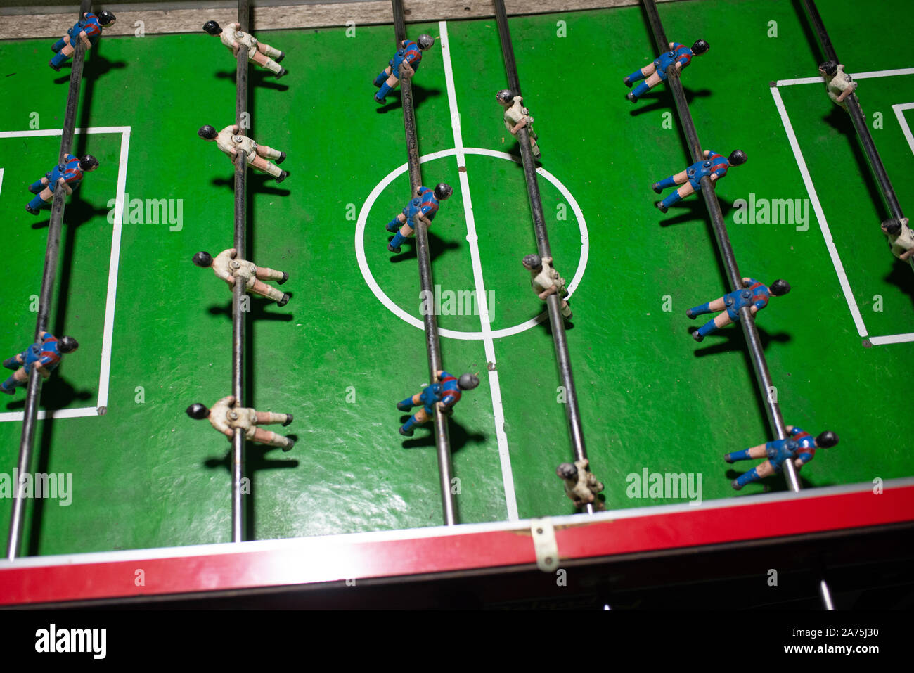 Table soccer (futbolín) on a spanish bar Stock Photo - Alamy