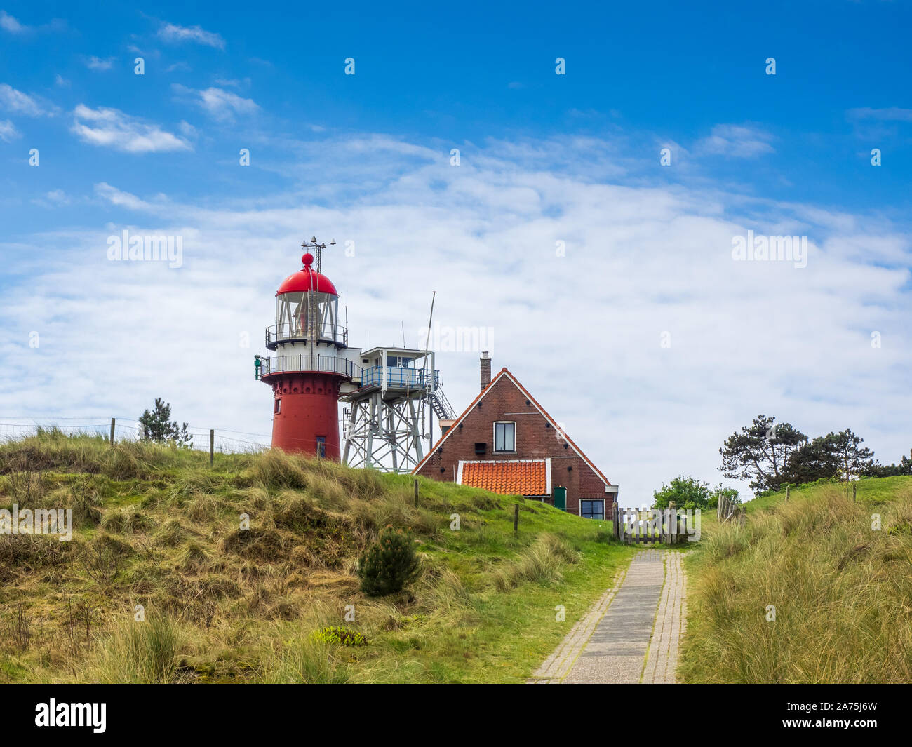 Dutch lighthouse on the island of Vlieland Stock Photo - Alamy