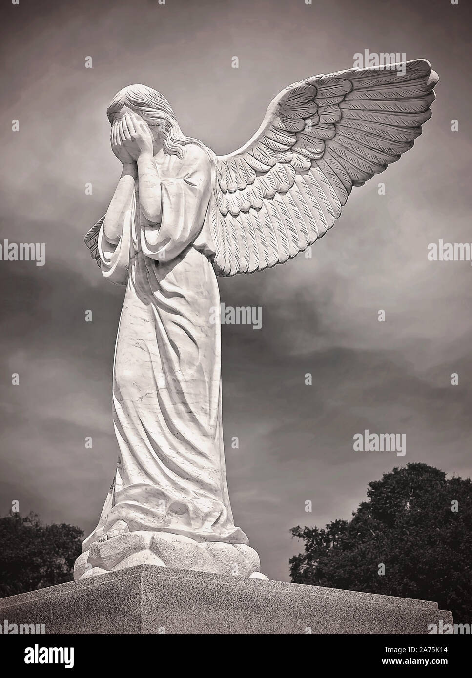 Weeping Angel Covering Face