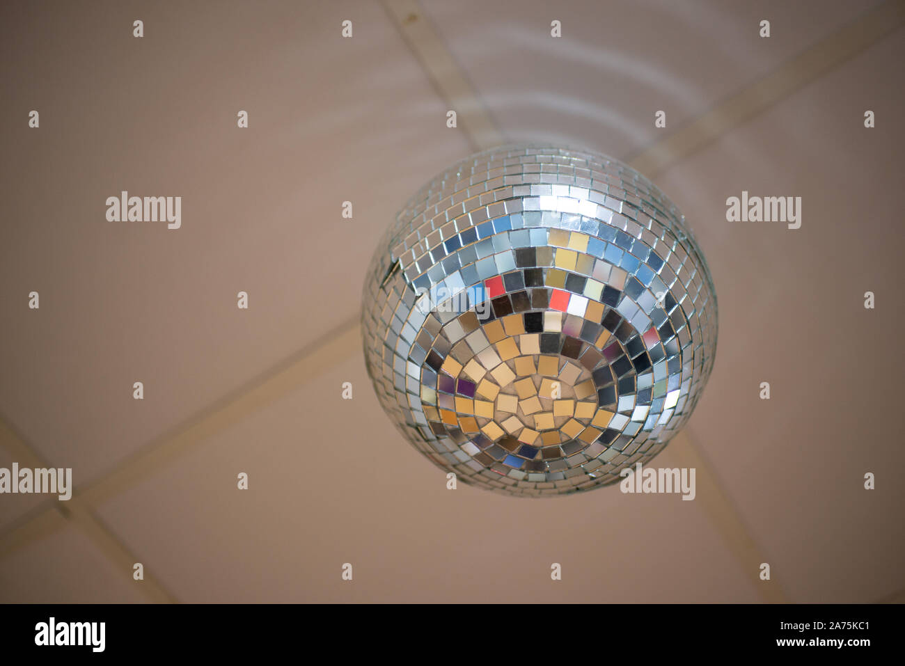 A disco ball rolling on the ceiling Stock Photo - Alamy